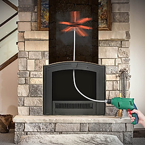 Slendor Chimney Sweep Kit, 39 Feet Chimney Cleaning Kit Chimney Cleaning Tool Chimney Brush with Button Locking System with 12 Nylon Flexible Rods for Sweeping Chimney Fireplaces.