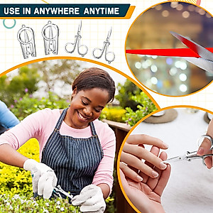 Chumia 50 Pcs Stainless Steel Small Folding Scissors Portable Mini Scissors Tiny Travel Scissors Foldable Pocket Scissors for Craft Office School Outdoors Home Camping Hanging