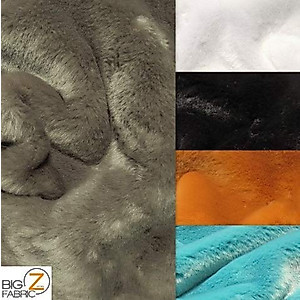 Seal Beaver Shag Faux Fur Fabric (Knit Backing) Sold by The Yard DIY Coats Costumes Scarfs Rugs Accessories Fashion (Pewter)