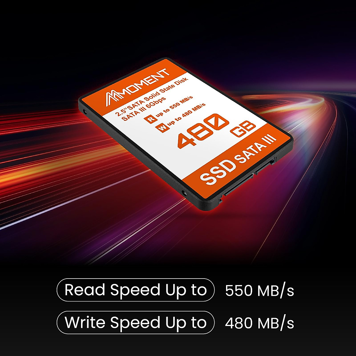 MMOMENT MS25 512GB M.2 2280 SATA III 6Gb/s Internal Solid State Drive SSD (up to 500MB/s)