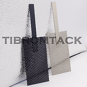 TIBROMTACK 2 x Electrodes, Titanium Anode Net with MMO Ruthenium-Iridium Coating and Cathode Electrolyte Net without Coating for Electrochemical Applications and Swimming Pool Cleaning, GHR094