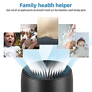 HEPA Air Purifiers for Home Bedroom, Smoke Air Cleaner with Fragrance Sponge, Lock Set, Ultra Quiet HEPA Air Purifier for Dust, Odor, Pet Dander,Smoke