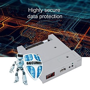 Sutinna USB Floppy Drive Emulator, SFR1M44-U100 3.5in 1.44MB USB SSD Floppy Drive Emulator Built-in Memory Plug and Play for Industrial Control Device