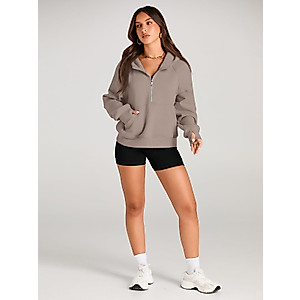 AUTOMET Hoodies Sweatshirts for Women Quarter Half Zip Up Pullover Sweaters Cropped Trendy Fall Outfits Winter Clothes Fashion 2024