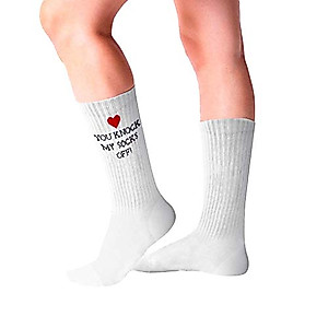 Light Autumn Love Socks with Message - Gift for Women - Novelty Birthday Socks Women's Present - Funny & Sweet Gift for Wife or Girlfriend - You Knock My Socks Off! - Valentine's Day Gift for Her