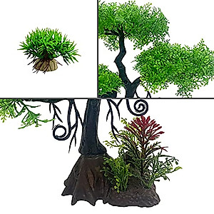 MiukingPet Artificial Aquatic Plants Fishtank Decorations Aquarium Decorations,Applicable to Office and Household Simulation Fish Tank Plants (Green)