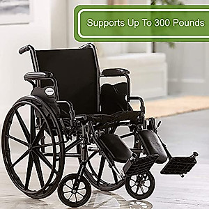 McKesson Wheelchair, Swing Away Foot Leg Rest, Elevating Leg Rest, Desk Length Arms Flip Back, 18 in Seat, 300 lbs Weight Capacity, 1 Count