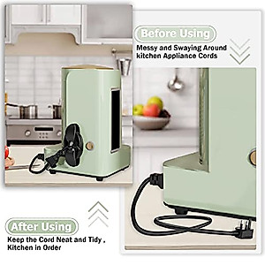 Nearockle Cord Organizer for Appliances, 5 Pack Upgraded Cord Wrap Holder Cord Winder Stick Firmly on Kitchen Mixer, Blender, Coffee Maker, Pressure Cooker, Air Fryer and Small Appliances(Black)