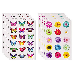 American Greetings Kids Sticker Sheets, Butterflies and Flowers (165-Count)