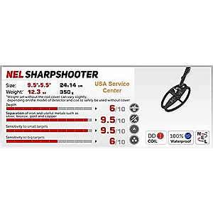 NEL Sharpshooter 9.5 x 5.5 DD Search Coil for Garrett at Pro