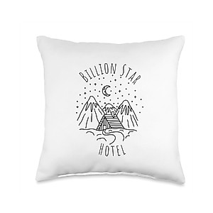 Nature Explorer Billion Star Hotel Camping Graphic Throw Pillow, 16x16, Multicolor