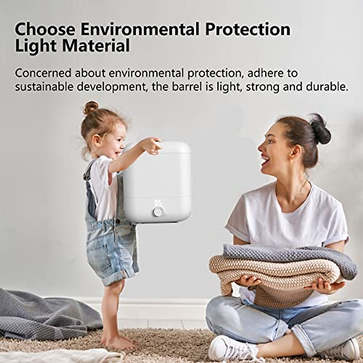 PetMoll Mini Washing Machine Portable Washing Machine with Washing and Sterilizing Rechargeable Underwear Washer Suitable for RV Camping Apartment Dorm Personal Clothes Washing