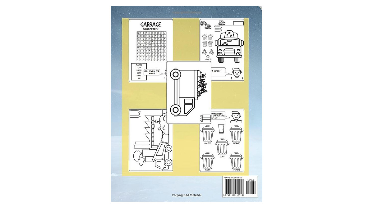 Garbage Truck Activity Book for Kids: Learn & Color!