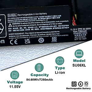 BOWEIRUI SU06XL L29184-005 Battery for hp Spectre x360 15t-df000 Battery for HP Spectre X360 15-DF000 15T-DF100 DF0013DX DF0033DX DF0043DX DF1033DX DF1043DX 15-DF0XXX 15-DF1XXX Series