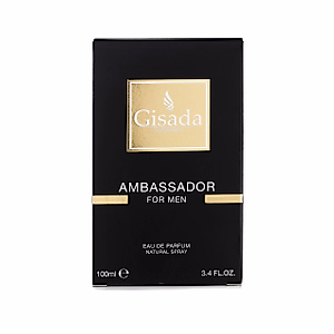 Gisada - Ambassador Men - Eau de Perfume - 100ML - 3.4 Fl Oz - Spicy, fresh and very lively fragrance for Men