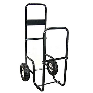 Alek...Shop Caddy Dolly Mover Wheels Cover Fire Cart Log Carrier Firewood Rack Wood Rolling Hauler Storage Fireplace