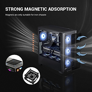 Dust Filter PC 120mm for Computer Cooler Fan/PSU/Routers Nylon 80 Mesh, Magnetic Frame PC Fan Dust Mesh PC Cooler Filter Dustproof Computer Fan Grills (Nylon, 120 * 120mm, 2pcs, Black)