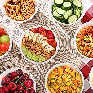 YUESING 40 Pack 32oz Deli Containers with Lids Food Storage Containers Plastic Deli Containers with Lids, Slime, Soup, Meal Prep Containers | BPA Free | Stackable | Leakproof | Dishwasher/Freezer Safe