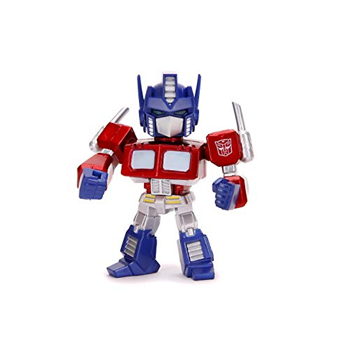 Jada Toys "Transformers G1 Optimus Prime Light-Up 4"" Die-cast Metal Collectible Figure, Toys for Kids and Adults