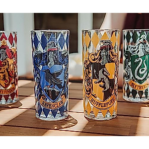 Silver Buffalo Harry Potter Hogwarts House Crests 4-Pack Tumbler Set, 10-Ounces