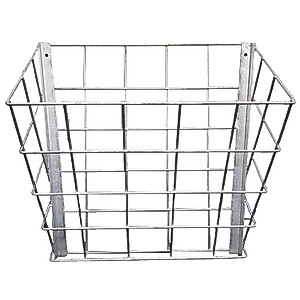 Rugged Ranch SGGBF Wall Mounted Galvanized Steel Sheep, Goat, Horse, Rabbit, Guinea Pig, and Cow Livestock Hay Feeder Rack, Silver (4 Pack)