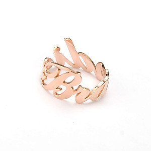 Joelle Jewelry Design Name Ring Personalized Sterling Silver Engraved Names BFF Personalized Gift Mother-Daughter Promise Ring for Her