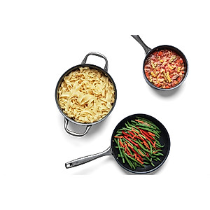 Cuisipro Easy Release Hard Anodized Stainless Steel Stock Pot, 6qt/9.5"diam