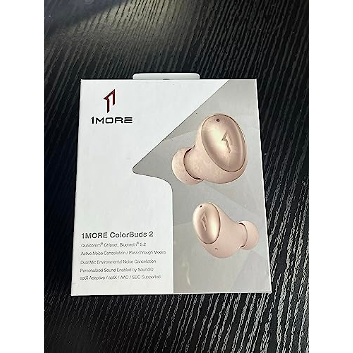 1MORE ColorBuds2 Active Noise Cancelling Wireless Earbuds, Bluetooth 5.2 Headphones, Sound ID, Dual Mode Noise Cancelling, CVC 8.0 for Clear Calls, Fast & Wireless Charging, IPX5, Gold