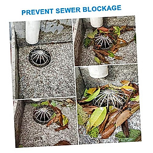 OSALADI 4 Pcs Floor Drain Cover Bath Drain Cover Sink Filter Bathtub Strainer Gutter Cleaner Downspout Diverter Roof Gutter Filter Gutter Strainer Leak Gutter Guard Filters Silver Screen