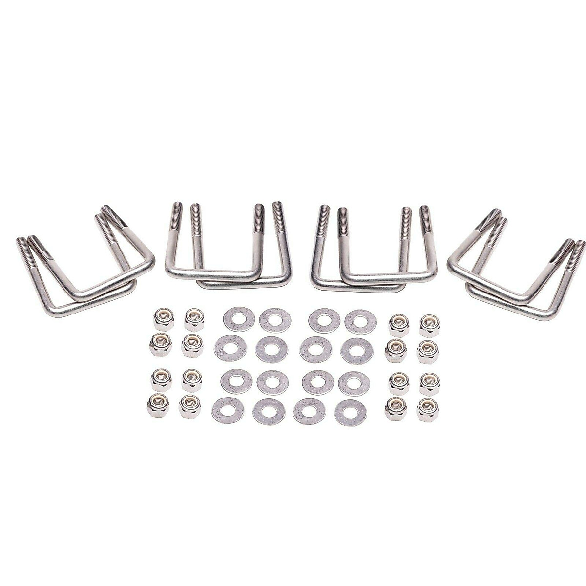 (8) Stainless Square U-Bolts Boat Trailer U Bolt 1/2" D x 3 1/8" x 4 3/8"