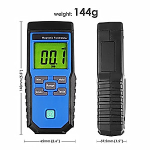Gauss EMF ELF Meter Detector Electromagnetic Field 200/2000 mG,20/200µT
