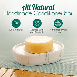 BeNat All-Natural Shampoo & Conditioner Bars Bundle Bergamot for all-Hair Types Nourishes Your Follicles with Antioxidants to Support Healthy Hair Plastic-Free