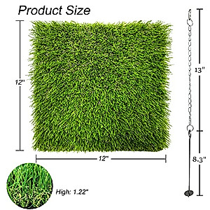 Oziyrnka Chicken Nesting Pads, 6Pcs 12"x12"x1.22" Washable Plastic Nesting Pads for Chicken Coop+ Chicken Veggies Holder for Hens 1pcs, Nesting Box Pads for Chicken Coop, Reusable Chicken Box Nesting