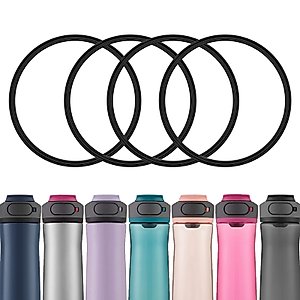 BOSORIO 4 Pack Gaskets Compatible with Contigo AUTOSEAL 2.0 24oz 32oz 40oz Water Bottle, Replacement Rubber Seal Part for Contigo AUTOSEAL Lid, Replacement Silicone O Ring