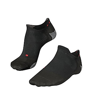FALKE Womens RU5 Invisible Socks Anti Blister, Breathable Moisture Wicking, Ultralight Cushion, Non-Slip, Cooling, Black (Black-Mix 3010), US 6.5-7.5 (EU 37-38 Ι UK 4-5), 1 Pair
