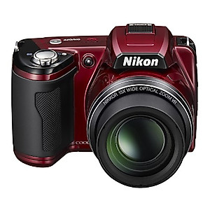 Nikon Coolpix L110 12.1MP Digital Camera with 15x Optical Vibration Reduction (VR) Zoom and 3.0-Inch LCD (Red)