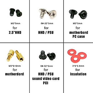 CREAP 305/780pcs Computer PC Case Hard Disk Drive Fan Motherboard Power Supply Server HDD PSU PCI Mount Repair DIY Screw Bolt Kit Set (Color : Set A 305pcs)