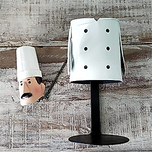 DOUBA Detachable Wrought Iron Chef Wine Rack Metal Wine Bottle Rack Household Wine Utensils Kitchen Ornaments