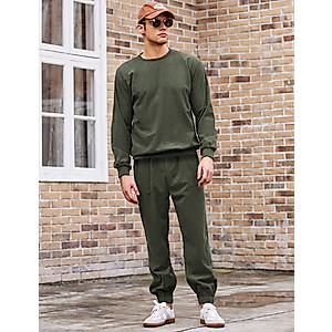 COOFANDY Men's Tracksuit 2 Piece Sweatsuit Set Long Sleeve Pullover Athletic Suit For Sports Casual Fitness Jogging