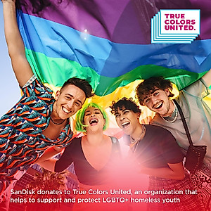 SanDisk 128GB Ultra Dual Drive Go USB Type-C Flash Drive, Rainbow Pride - SDDDC3-128G-GRNBW