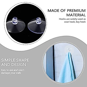 Cabilock 50Pcs 30mm Clear Powerful Suction Cup Sucker Pads Without Hooks PVC Reusable Sucker Pads Wall Hanger