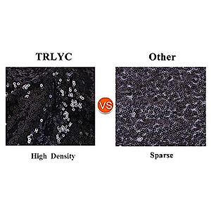 TRLYC Black Sequin Backdrop Curtain - 2 Panels 2.3x8FT Photography Backdrop Seamless Sequin Curtains