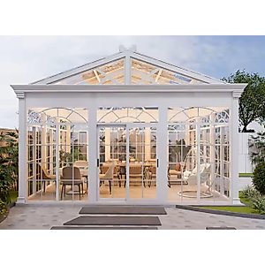 Generic Soundproof Windproof Modular Prefab Sun Room Glass Garden House Outdoor Aluminium Triangle Sunroms, Customized