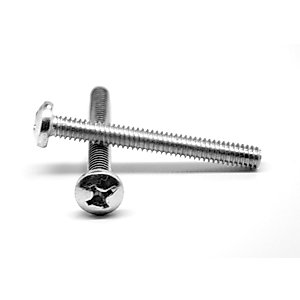 #10-24 x 1 1/4" (FT) Coarse Thread Machine Screw Phillips Pan Head Stainless Steel 18-8 Pk 50