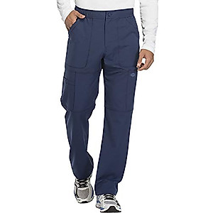 Dickies Dynamix Scrub Pants for Men with Zip Fly, Athletic-Inspired with Four-Way Stretch and Moisture Wicking DK110, L, Navy