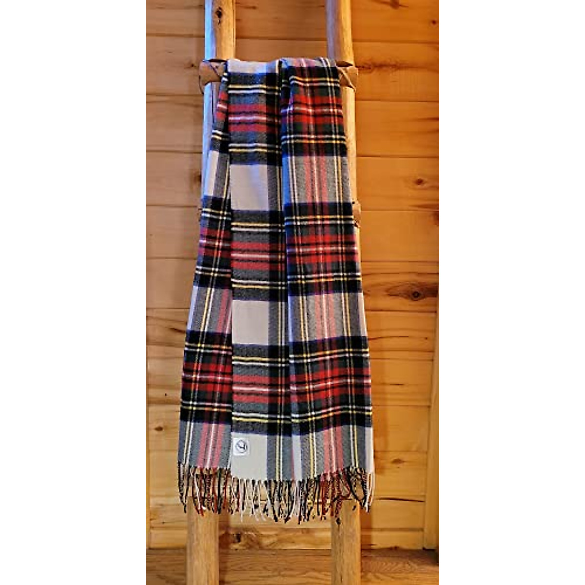 CHEF L HOME & KITCHEN Plaid Throw Blanket: Lightweight Throw Blanket- Lap Blanket - Throw Blanket with Tassels - 60" x 50" All-Season Blanket - Multipurpose Blanket - Gift Ready (Red/Ivory Plaid)