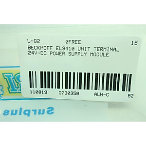 BECKHOFF EL9410 Power Supply Unit Terminal 24V-DC
