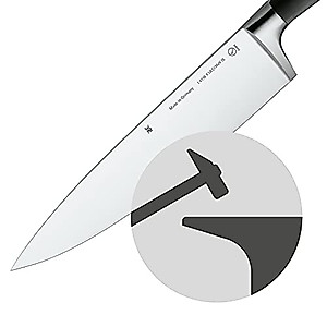 WMF Knife Block with 6 Pieces Grand Class Performance Cut Double Serrated Blade Made in Germany Forged Special Blade Steel - Stainless Steel Rivets Plastic Handles Knife Block of Bamboo