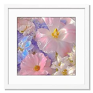 Liuxuange 20x20 Frame White, Wooden Photo Frame Display Pictures 16x16 with Mat or 20x20 Without Mat, Home Wall Decor Gallery Poster-1PCS