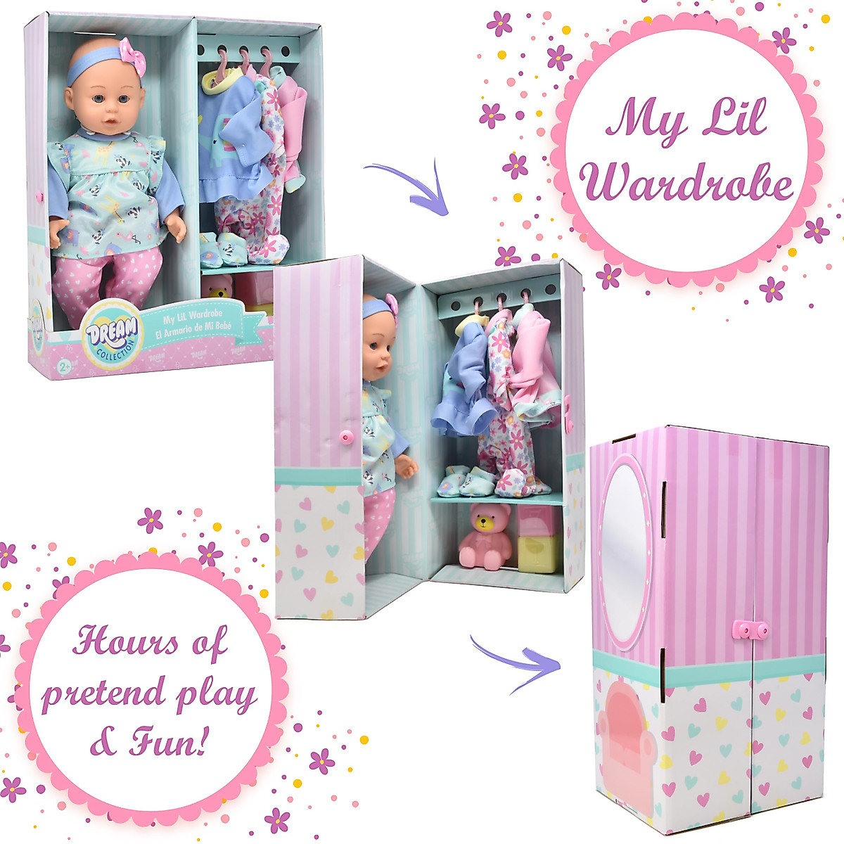 Dolls To Play Soft Body Baby Doll, 14 Inch Doll with Clothes Set and Accessories